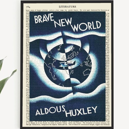 Printable 'brave New World' Book Cover Art Aldous - Etsy
