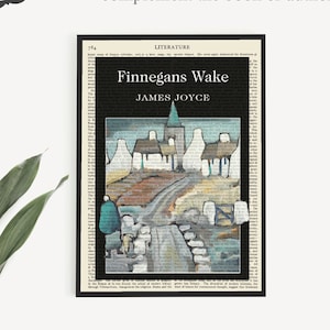 Printable Art 'finnegan's Wake' Book Cover Poster, James Joyce Bookish ...