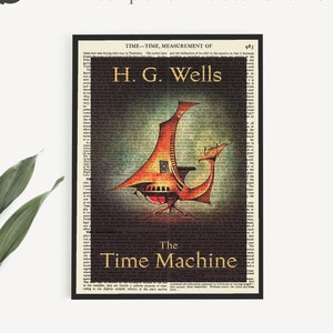 Printable 'the Time Machine' Book Cover Print, Classic Science Fiction ...