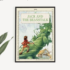 Printable 'jack and the Beanstalk' Book Cover Art - Etsy
