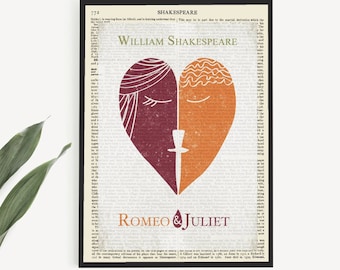 Romeo and Juliet Art Poster - Etsy