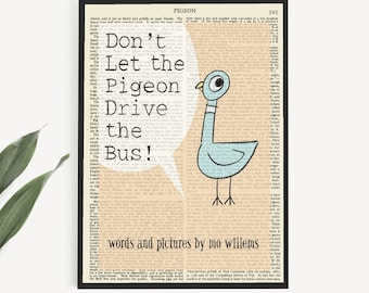 Printable 'don't Let the Pigeon Drive the Bus' Book Cover Poster Print ...