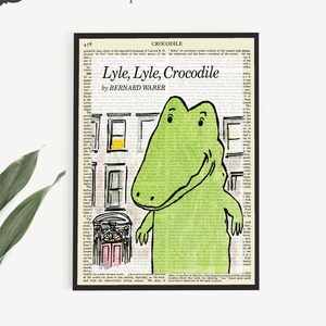 Printable 'Lyle Lyle Crocodile' Book Cover Art on | Etsy