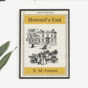 Printable 'howard's End' Book Cover Poster, E M Forster Book Art Print ...