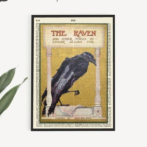 Printable Book Cover Art of the Raven by Edgar Allen Poe, Classroom ...