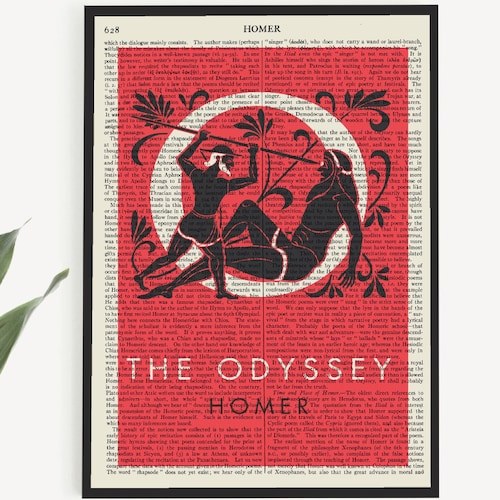 Printable 'the Odyssey' Art Print Homer Book Cover - Etsy