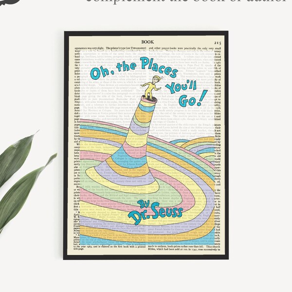 Oh the Places You'll Go Wall Art - Etsy