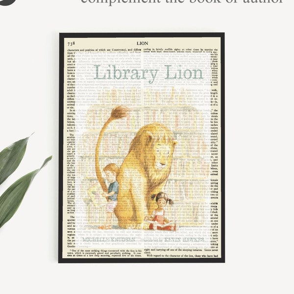 Library Lion - Etsy
