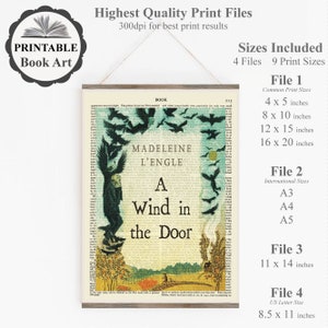 Printable Book Cover Print 'A Wind in the Door' Cover Art, Young Adult ...