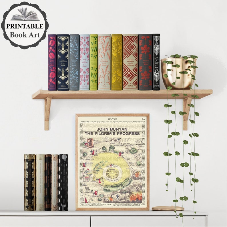 Printable 'The Pilgrim's Progress' Book Cover | Etsy