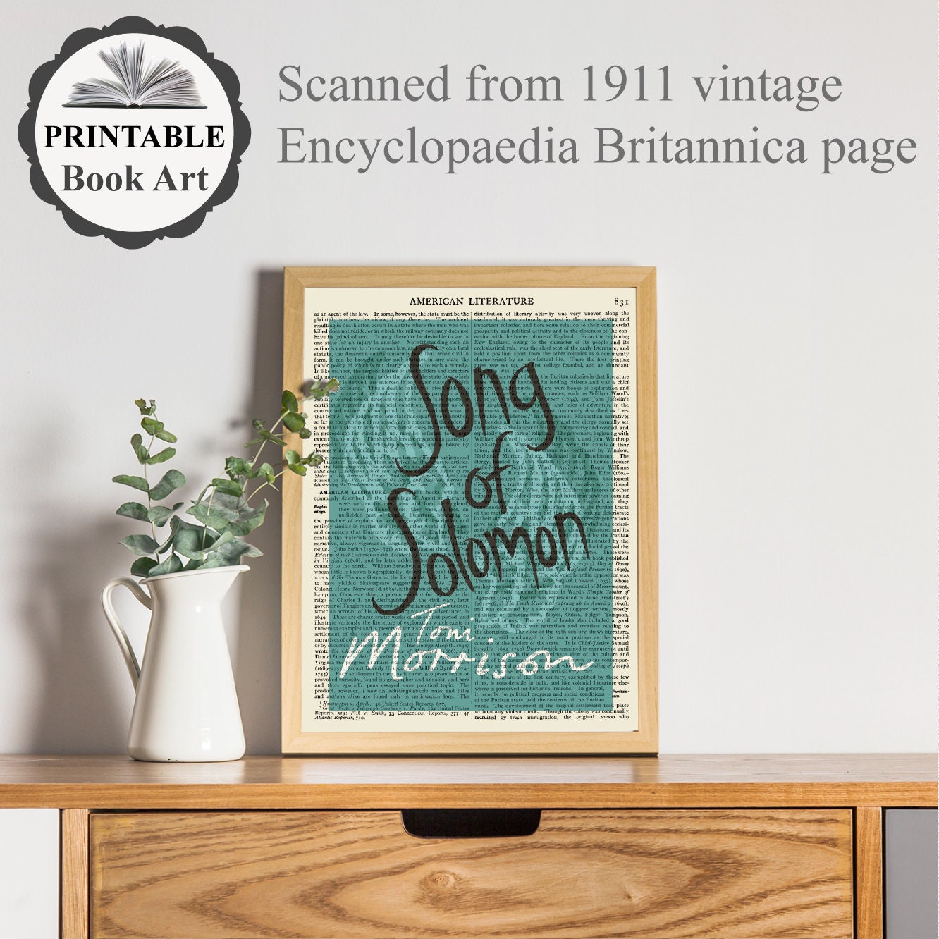Downloadable 'song of Solomon' Print Book Cover - Etsy