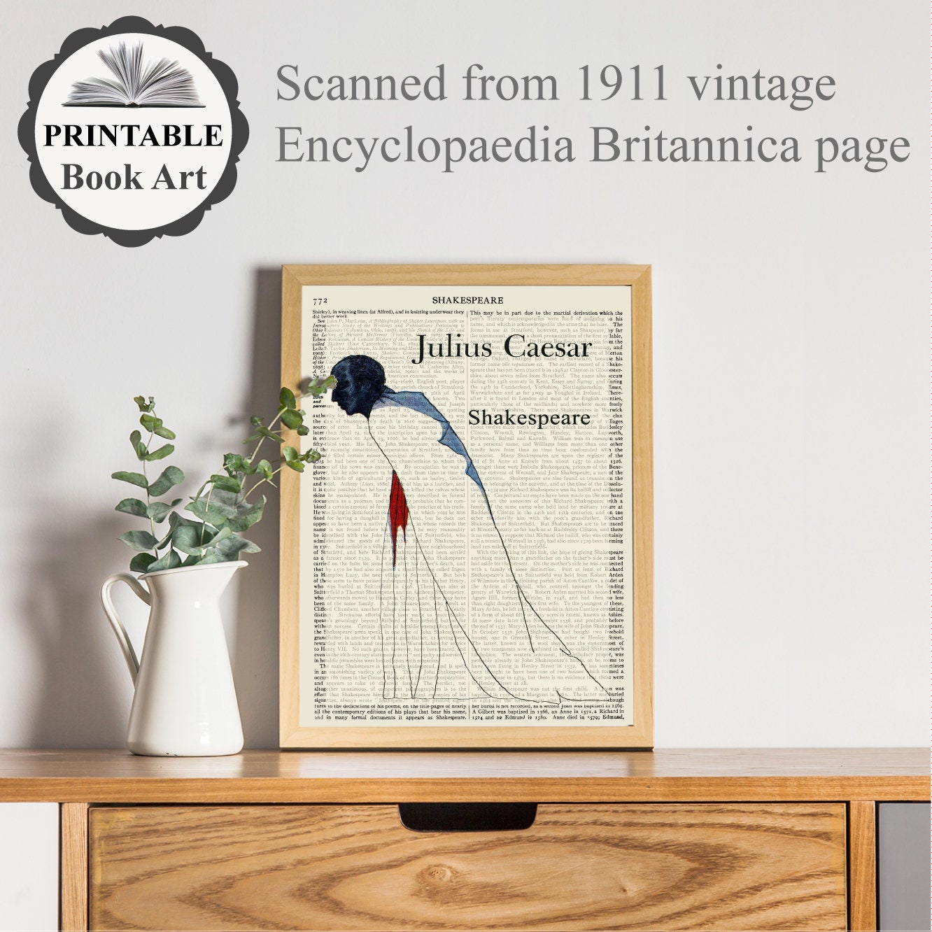 Printable 'julius Caesar' Play Book Cover Print | Etsy