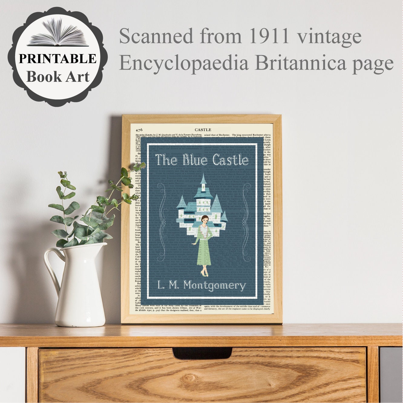 Printable 'the Blue Castle' Book Cover Poster by L M Montgomery ...