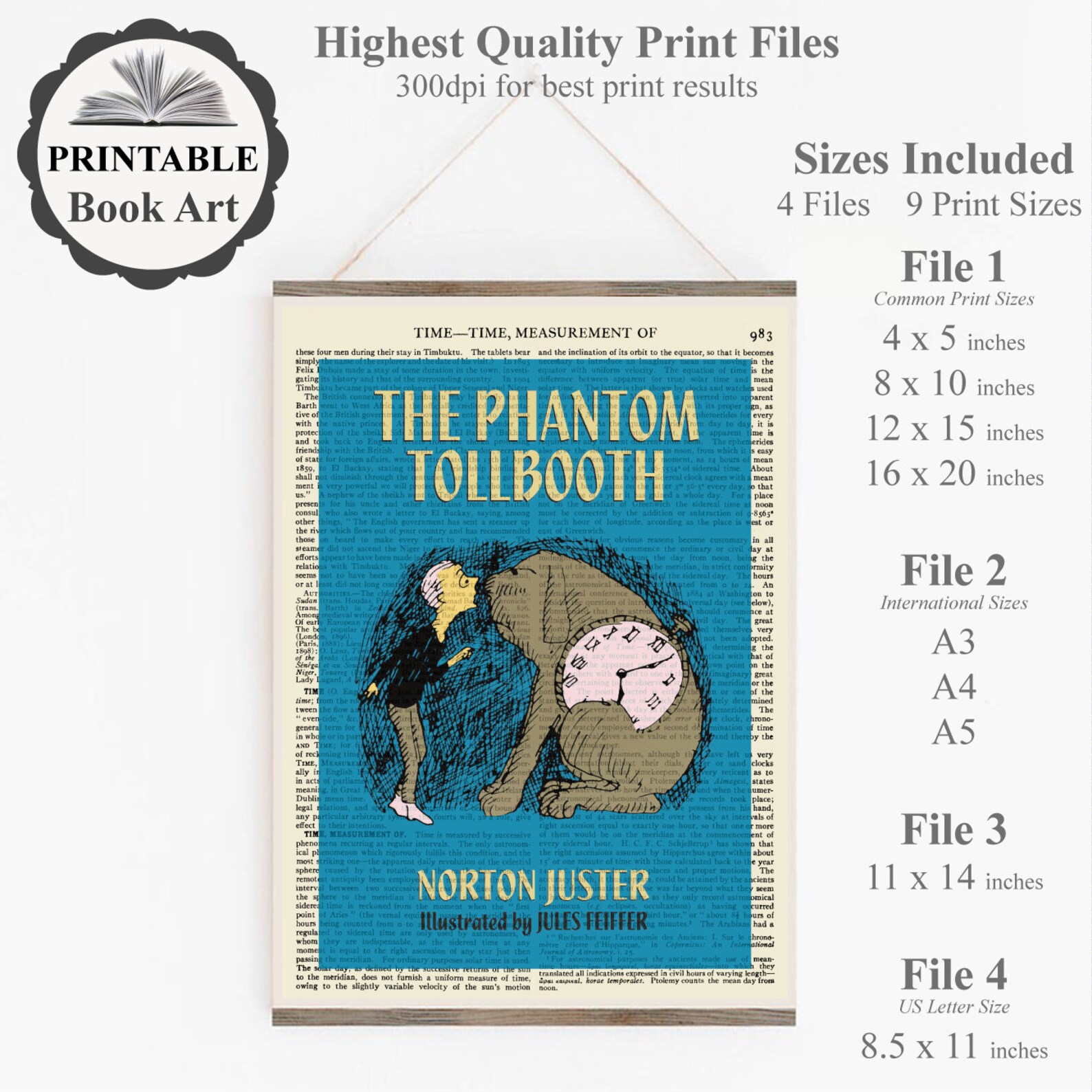 Printable 'the Phantom Tollbooth' Art Print of Book - Etsy