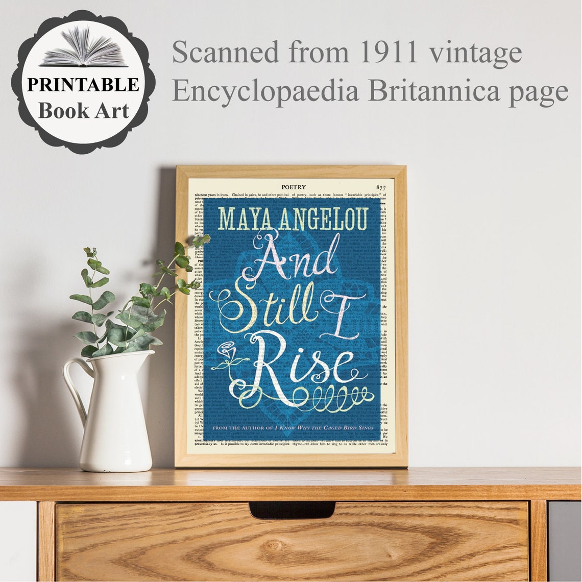 Printable 'and Still I Rise' Maya Angelou Book Cover - Etsy