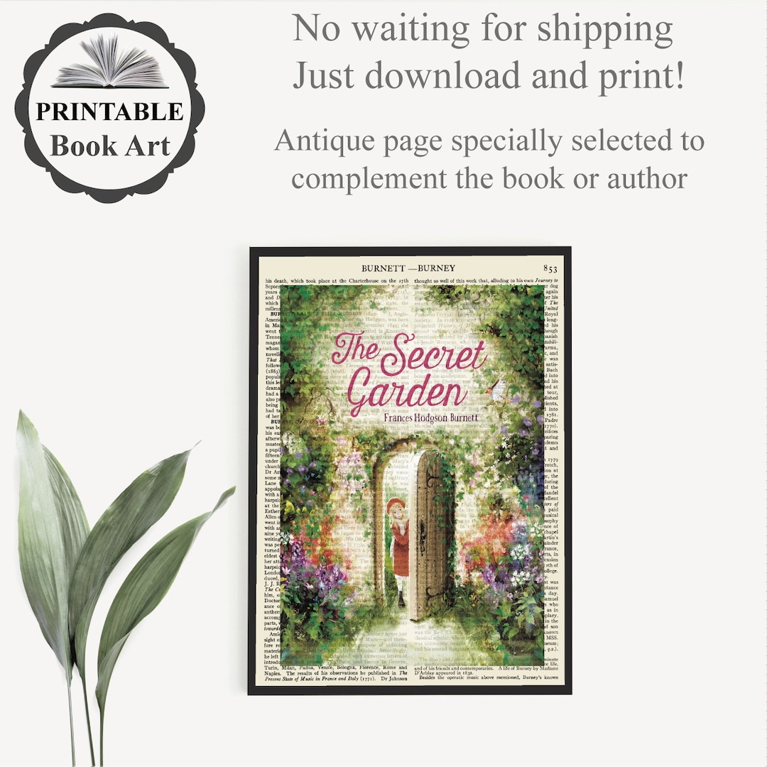 Printable 'the Secret Garden' Book Cover Print - Etsy