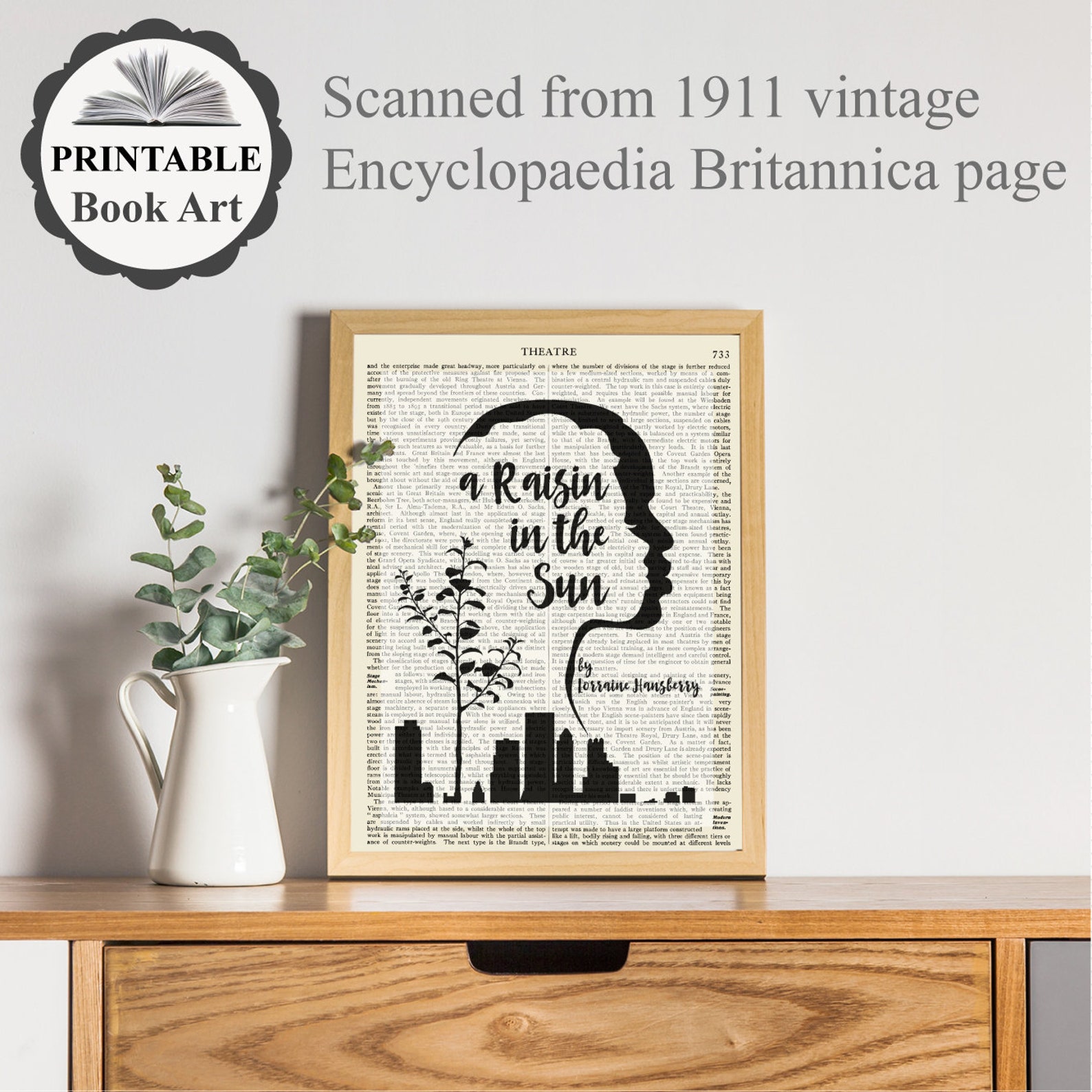 Printable 'A Raisin in the Sun' Play Book Cover Art - Etsy