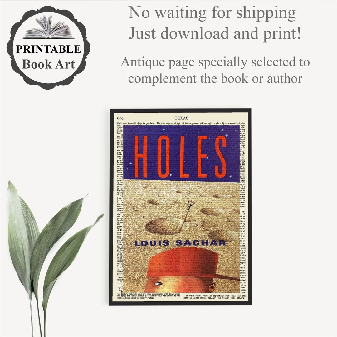 Instant Download 'holes' Art Print, Printable Book Cover Poster Art ...