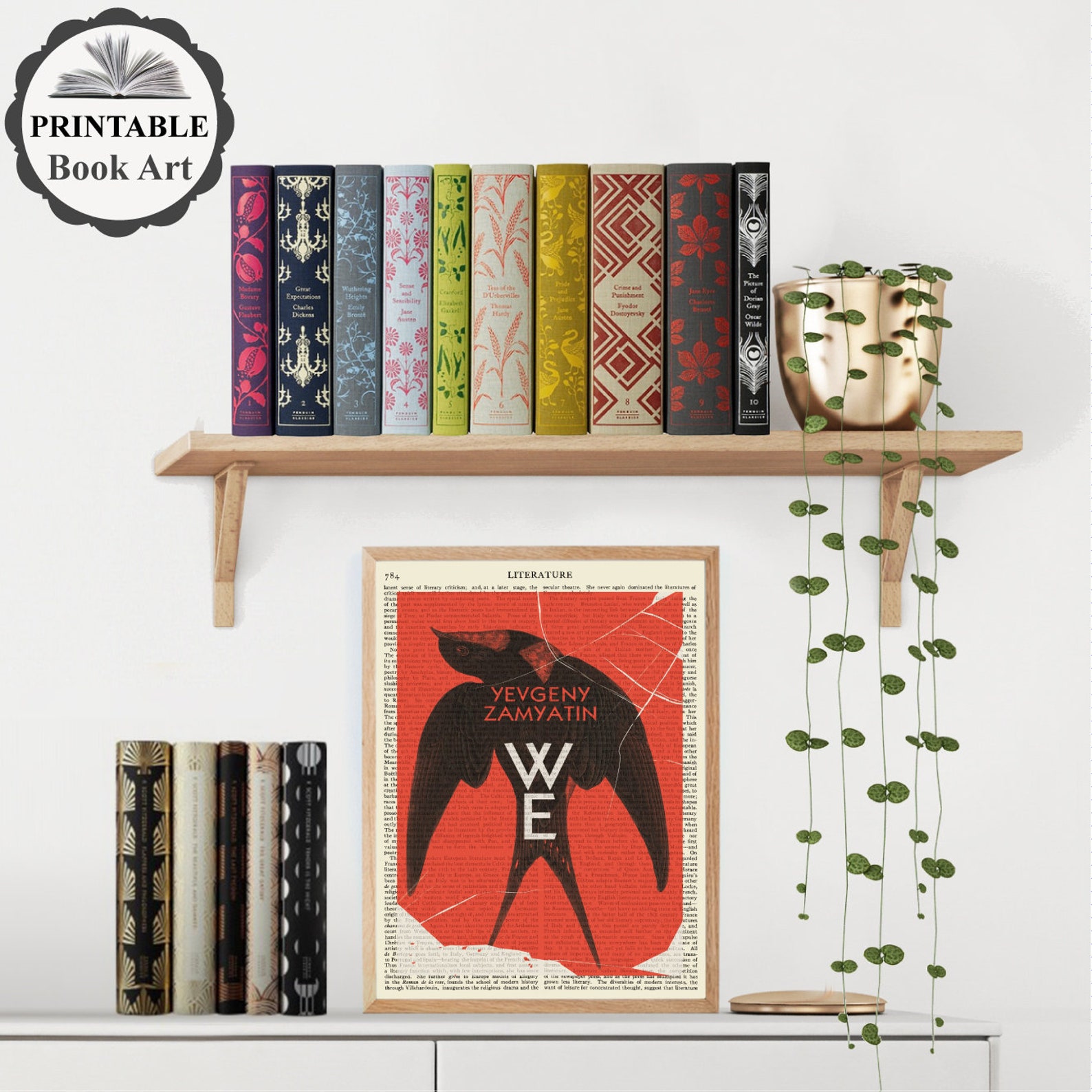 Printable 'we' Book Cover Art, Yevgeny Zamyatin Poster Print, Dystopian ...
