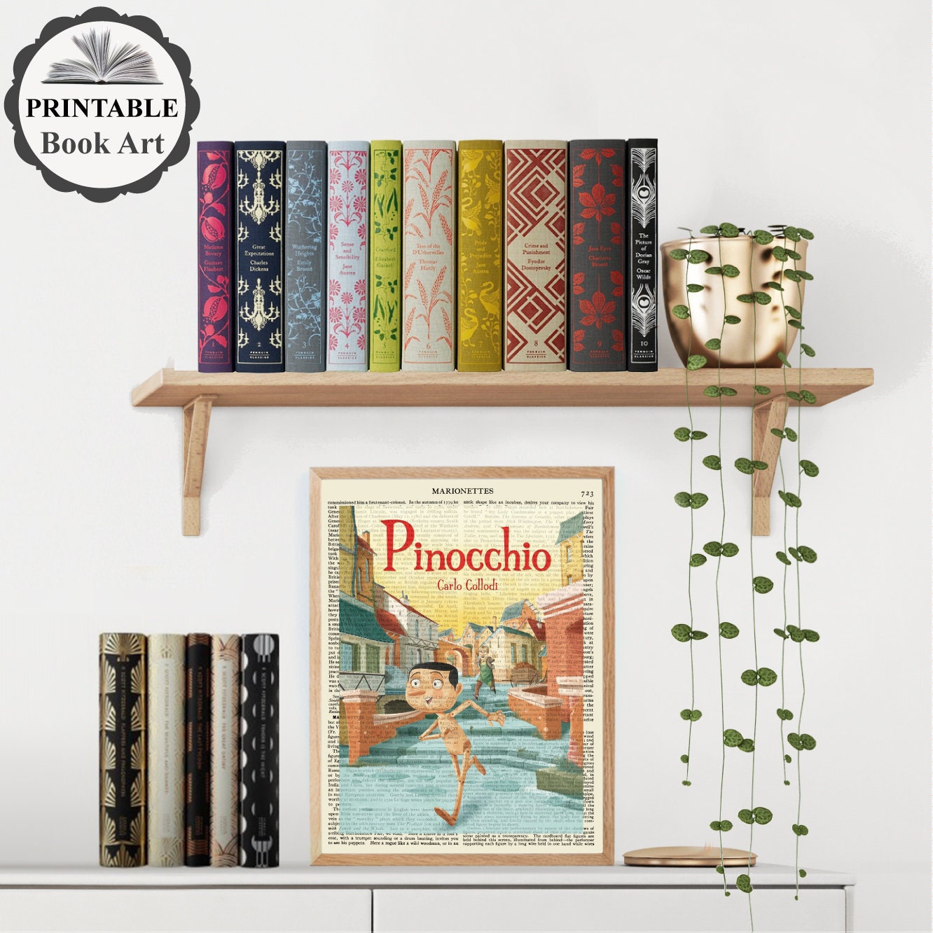 Printable 'pinocchio' Book Art Print Kids Room Wall - Etsy