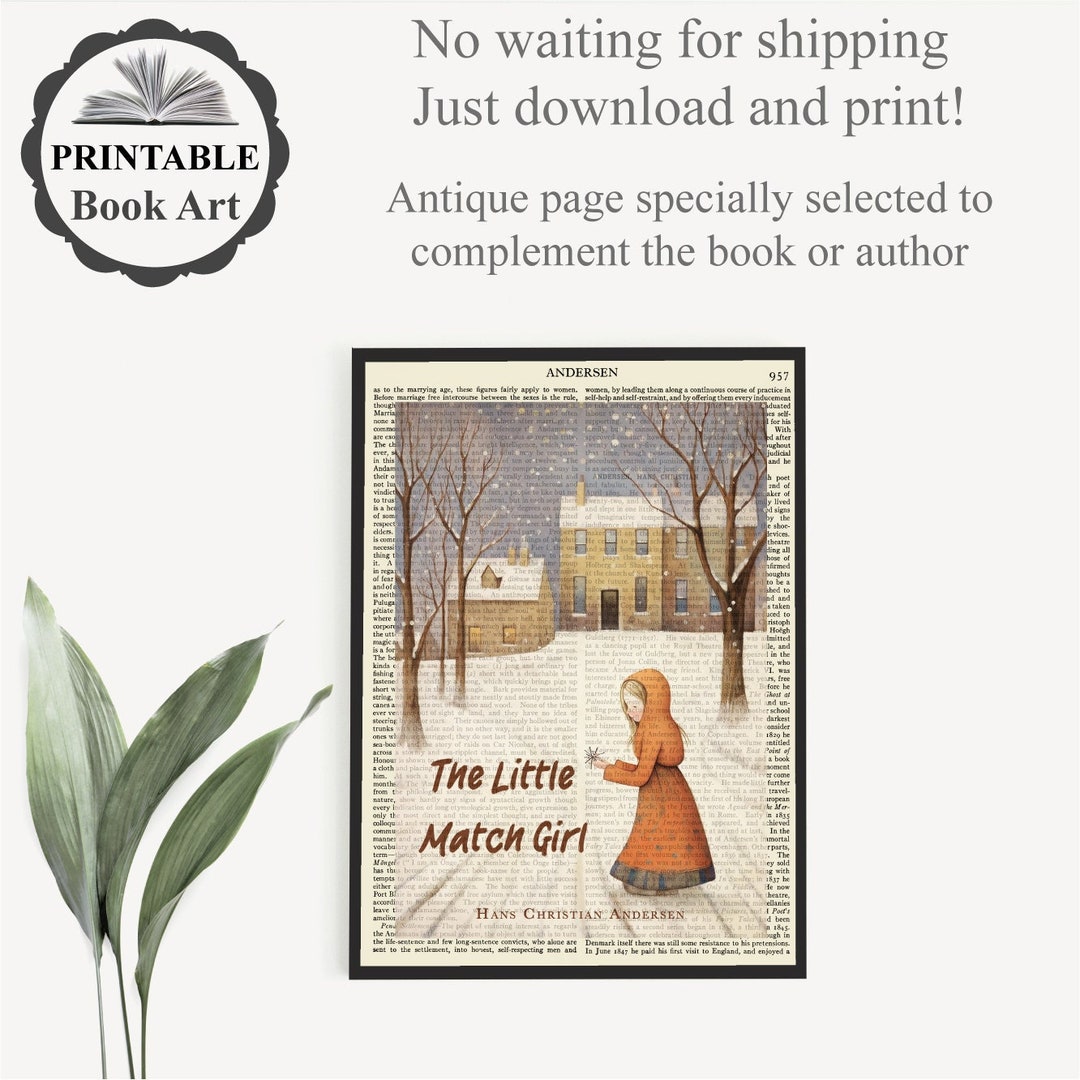 Printable Book Cover Art 'the Little Match Girl', Nursery Fairy Tales ...