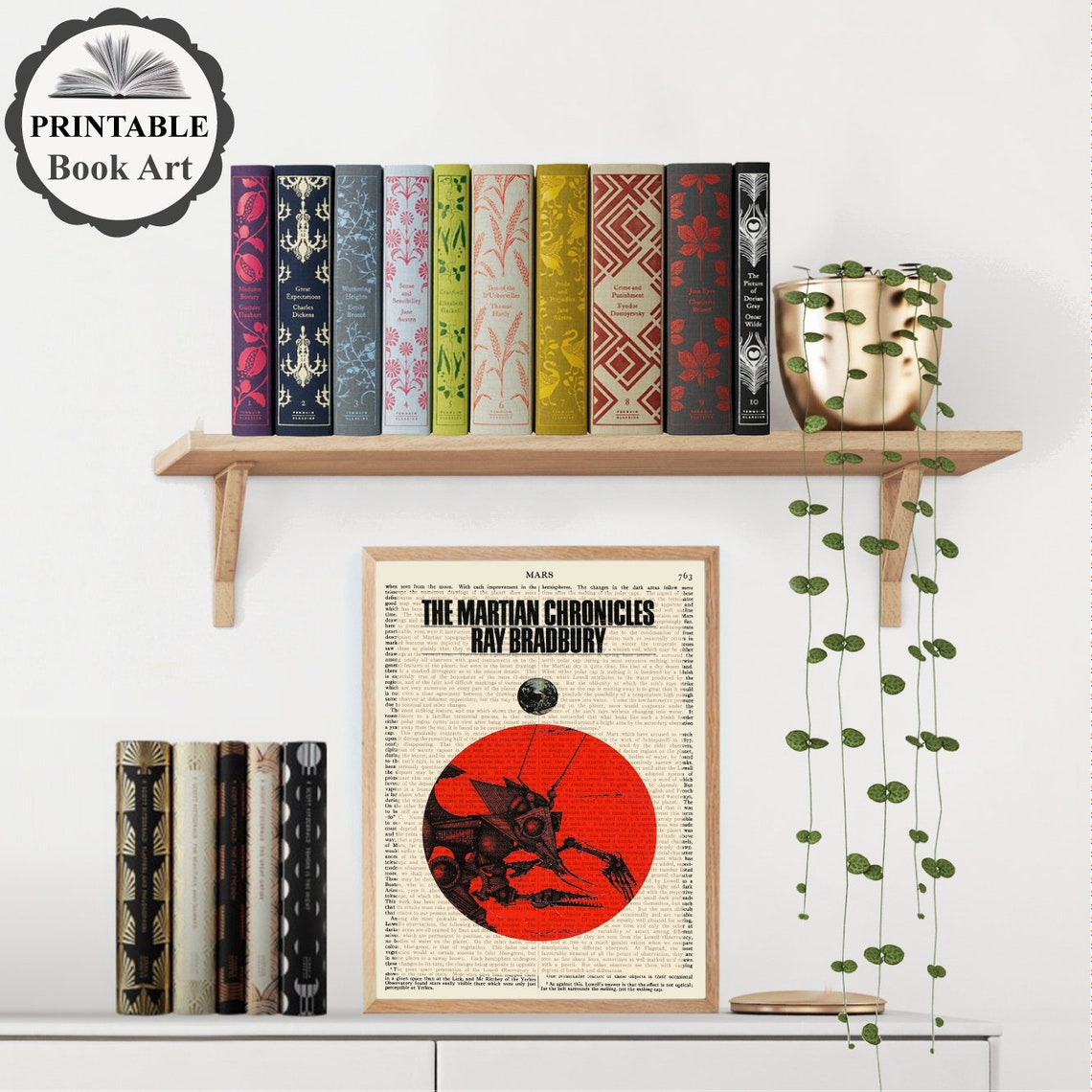 Printable 'the Martian Chronicles' Book Cover Art on - Etsy