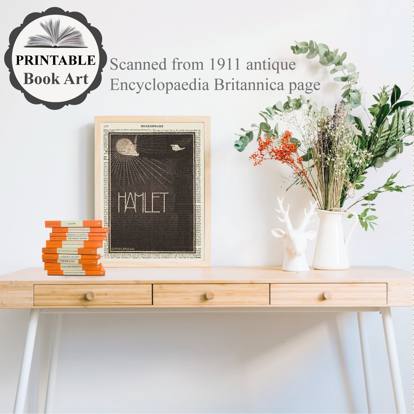 A Printable 'hamlet' Print Shakespeare Book Cover Art | Etsy