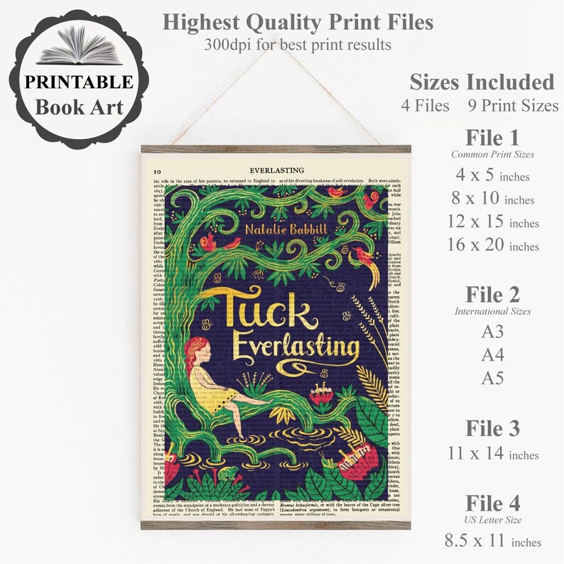 Printable Tuck Everlasting Book Cover Art Poster Print Book - Etsy