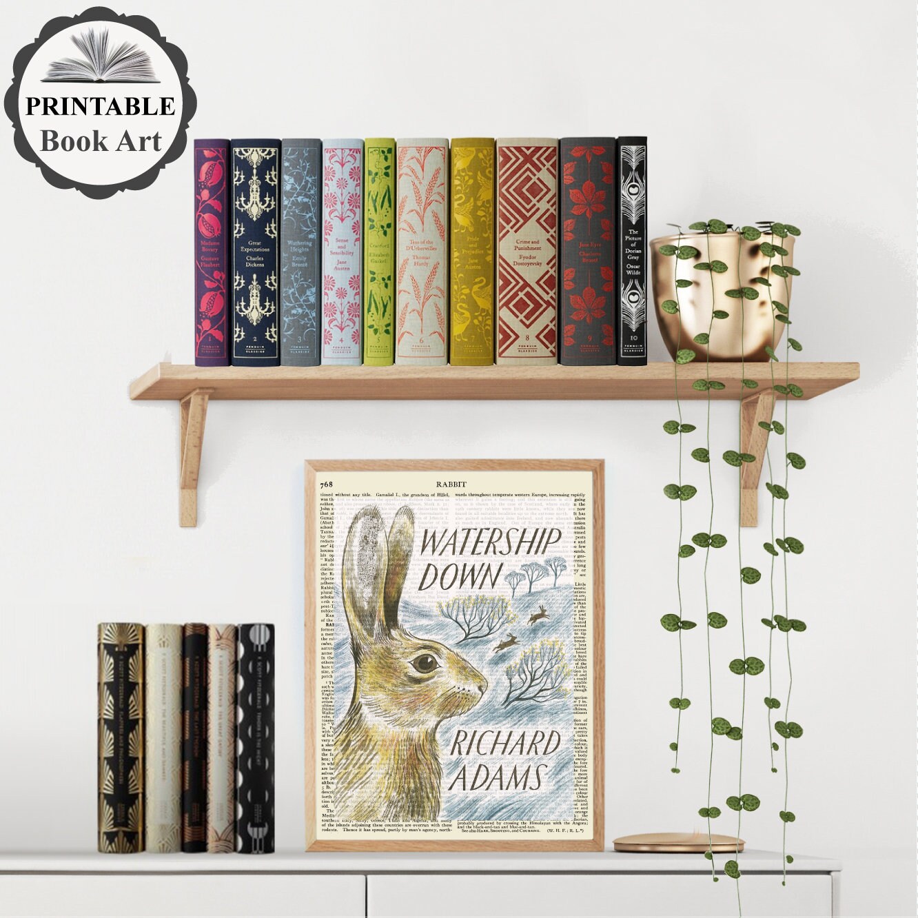 Printable 'watership Down' Print on Vintage Page - Etsy
