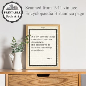 Printable Seneca Quote Art Print, Stoic Wall Art Print, Home Decor ...