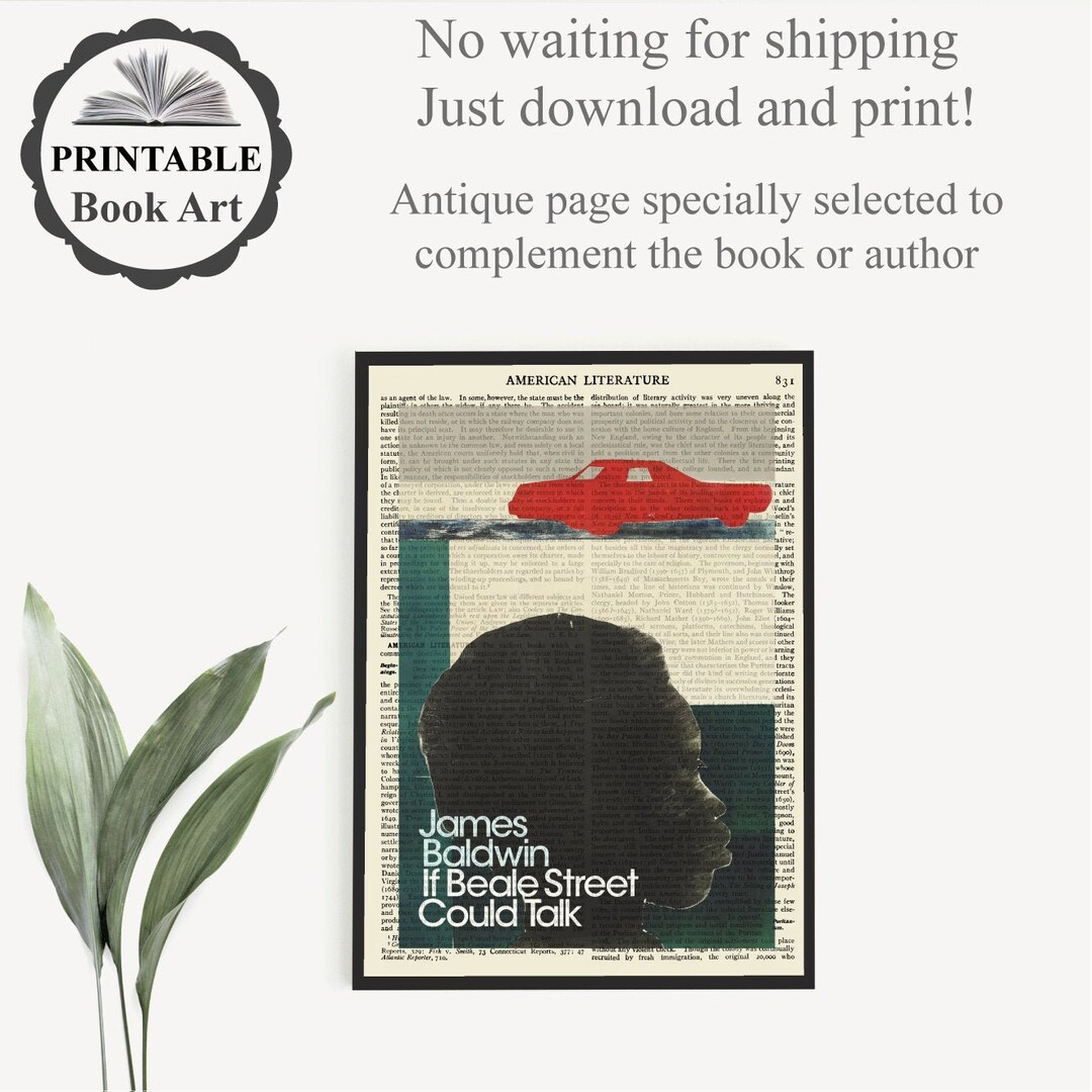 Printable 'if Beale Street Could Talk' Book Cover Art Print, Printable ...