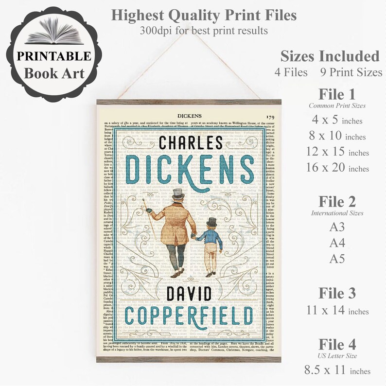 Printable David Copperfield Book Cover Print by Charles | Etsy