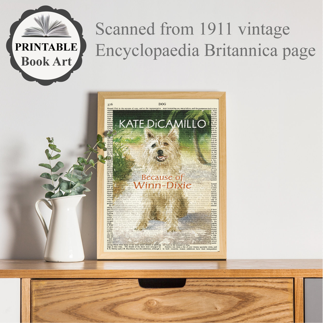 Printable 'because of Winn-dixie' Book Cover Poster - Etsy