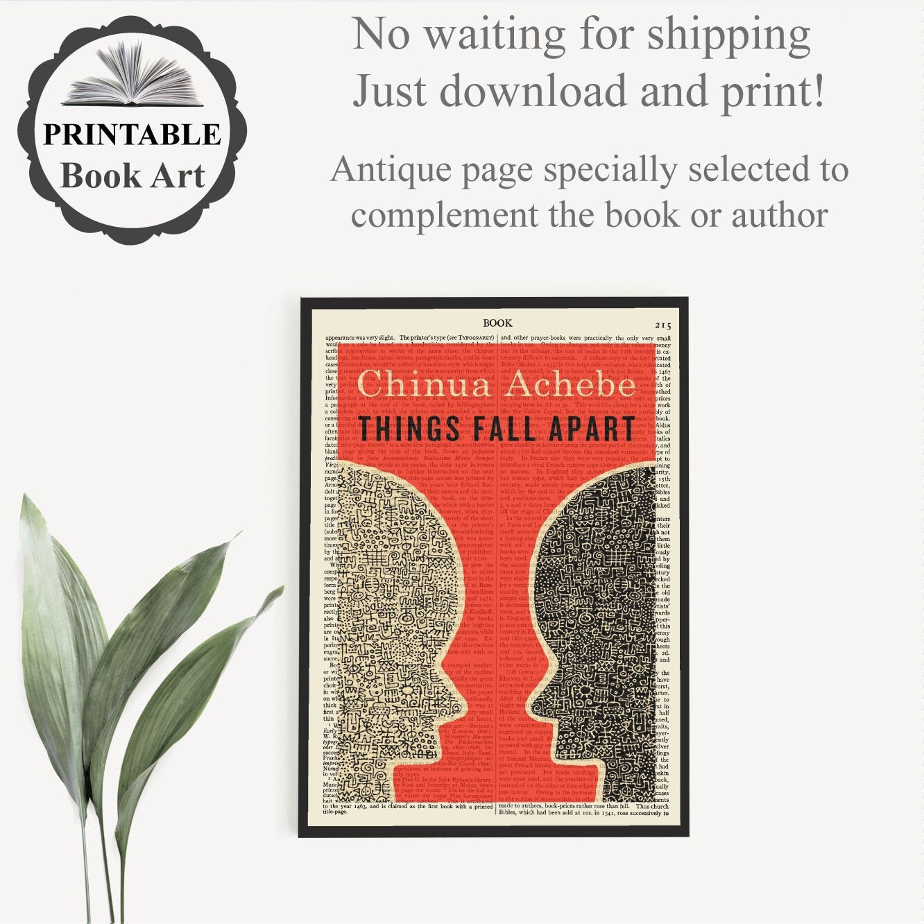 A Downloadable 'things Fall Apart' Book Art Print on a - Etsy
