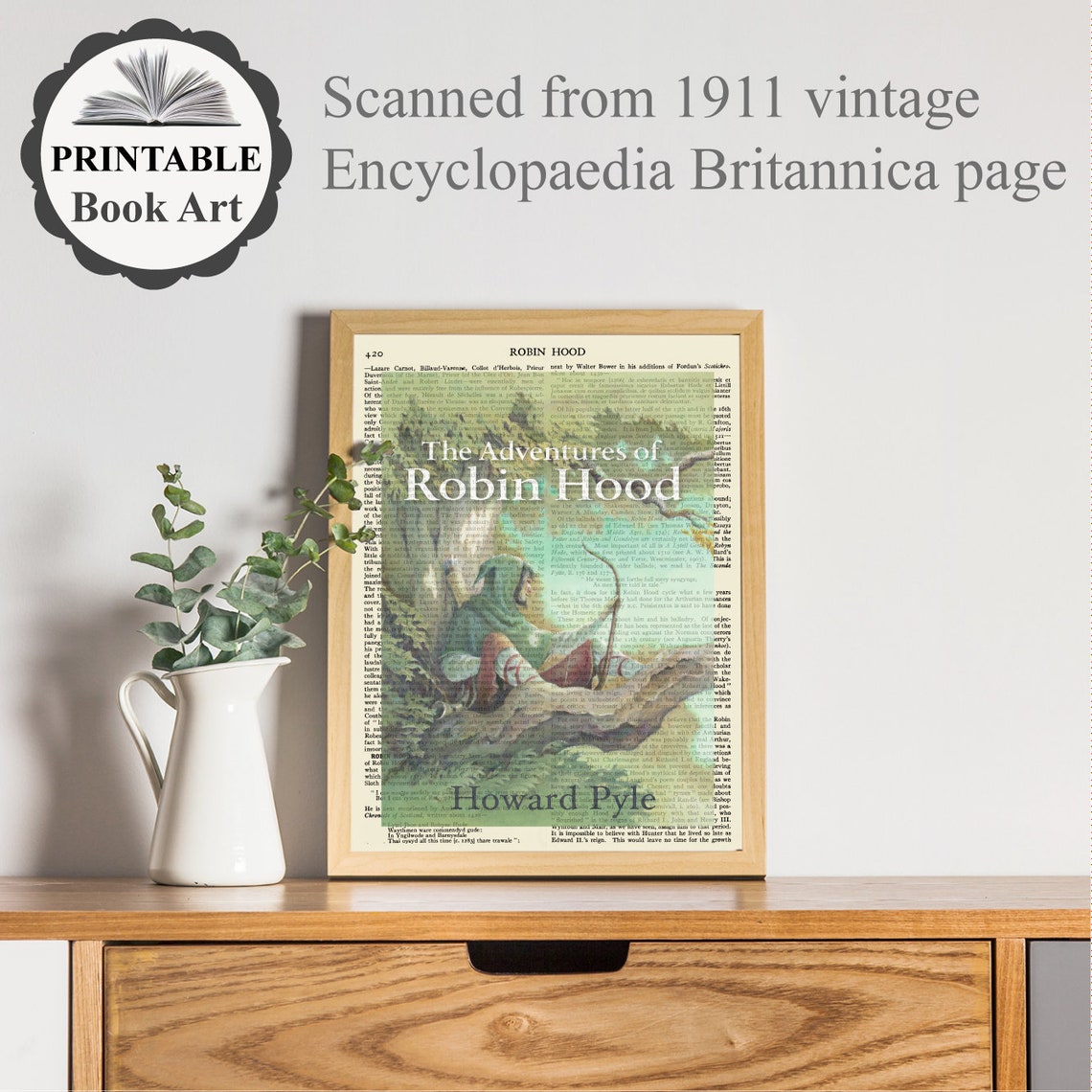 Printable 'the Adventures of Robin Hood' Book Cover - Etsy