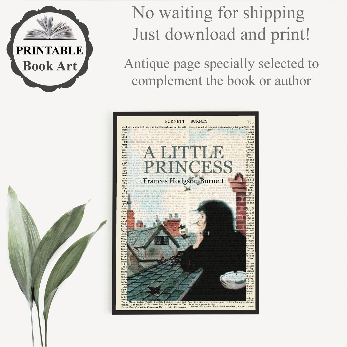 Printable 'A Little Princess' Book Cover Poster Girls | Etsy