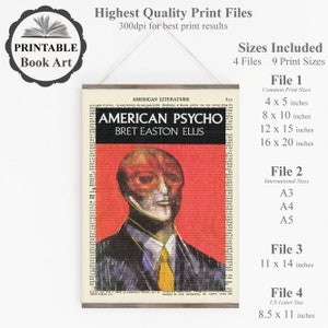 Printable 'american Psycho' Book Cover Art Print - Etsy