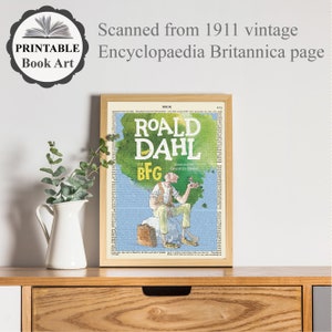 Printable 'big Friendly Giant' Book Cover Art, Roald Dahl BFG Print ...
