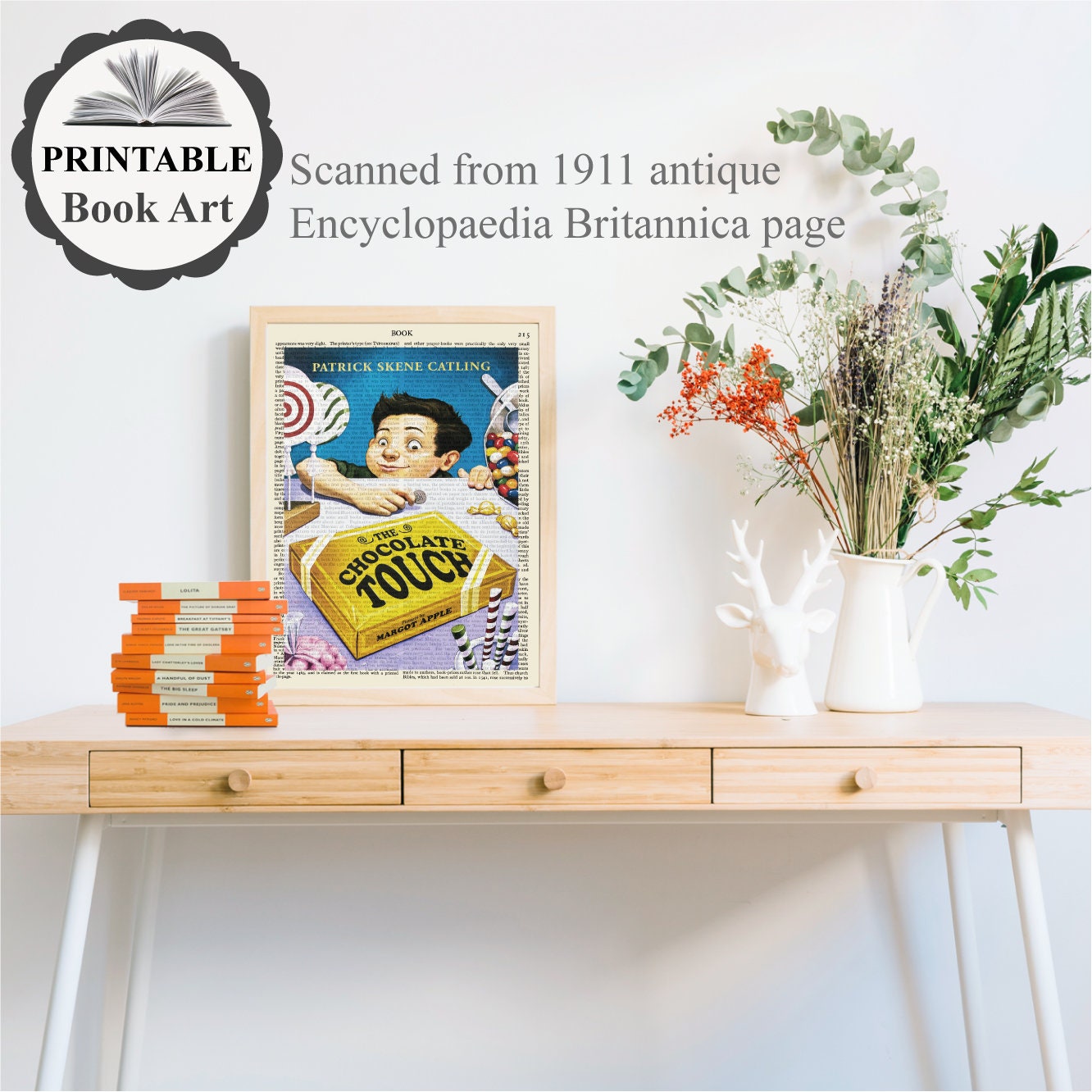 Printable 'the Chocolate Touch' Book Cover Art Poster Print on a ...