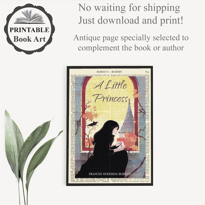 Printable 'A Little Princess' Book Cover Poster, Girls Room Prints ...