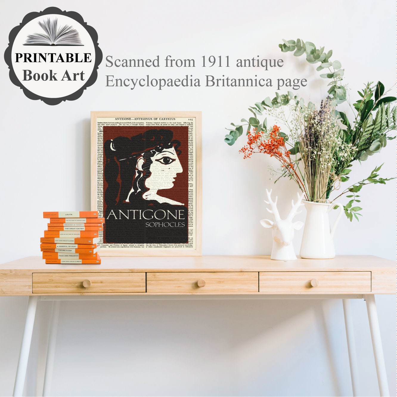 Printable 'antigone' Art Print Sophocles Play Book - Etsy