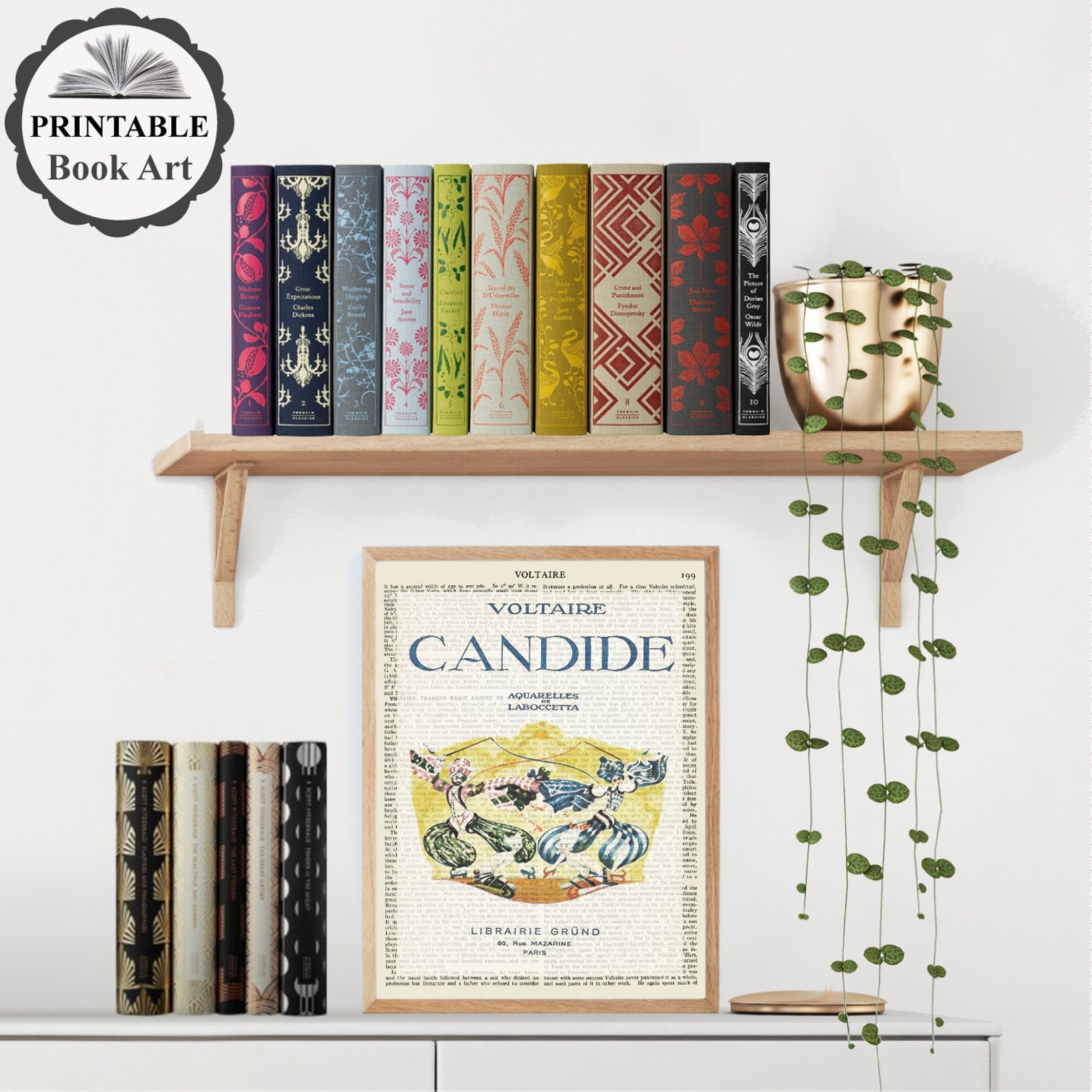 Printable 'candide' Book Cover Poster by Voltaire on | Etsy