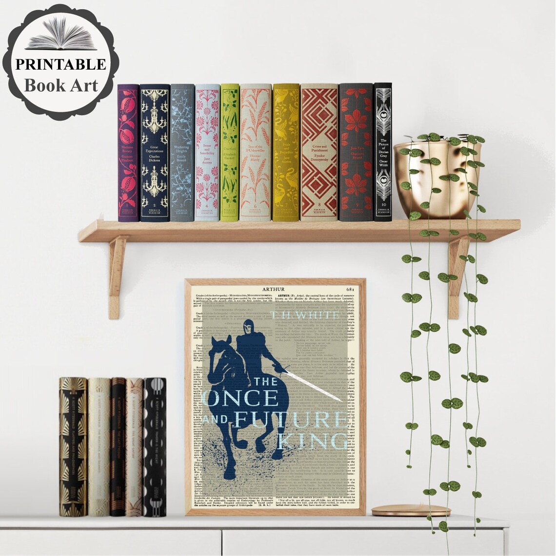 Printable 'The Once And Future King' Book Cover Print | Etsy