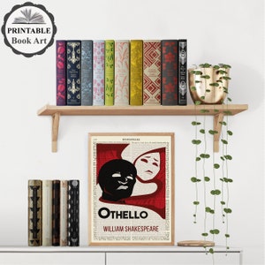 Othello Printable Play Book Cover Poster, Shakespeare Literary Print ...