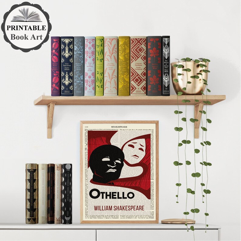 Othello Printable Play Book Cover Poster Shakespeare Literary | Etsy