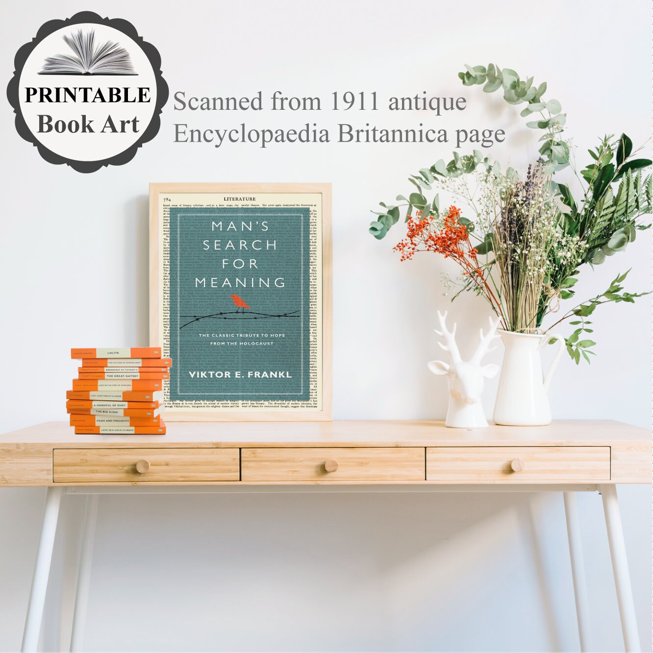 Printable 'mans Search for Meaning' Book Cover Print - Etsy