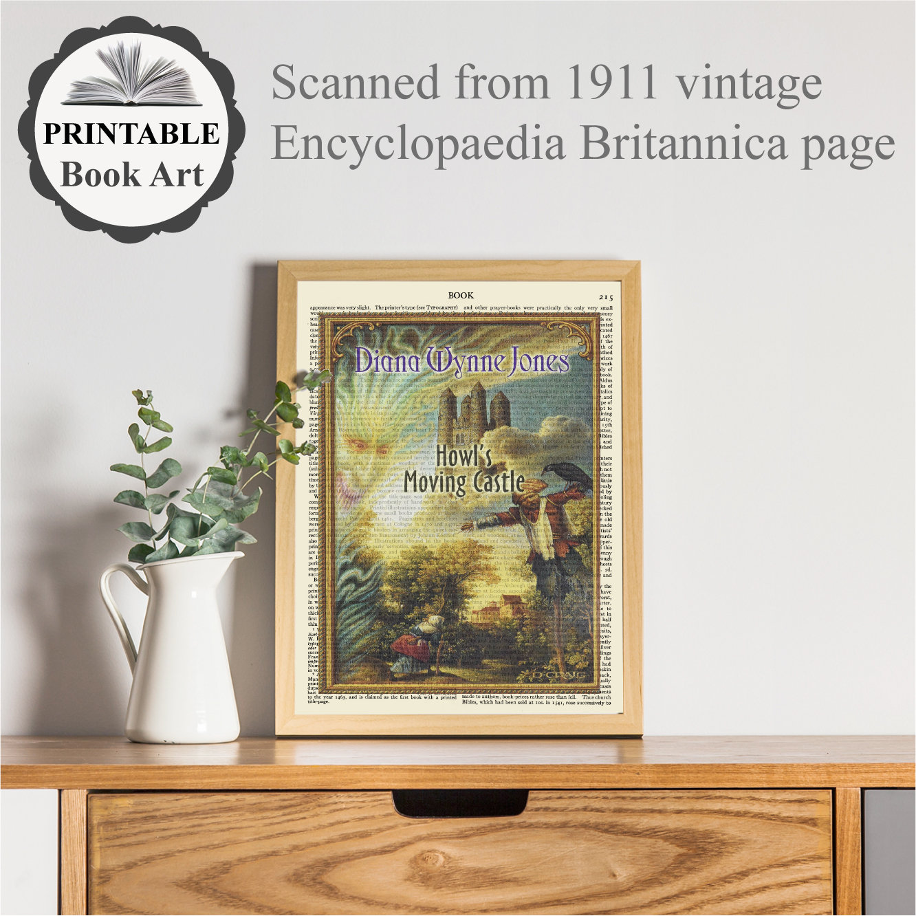 Printable 'howl's Moving Castle' Book Cover Poster - Etsy