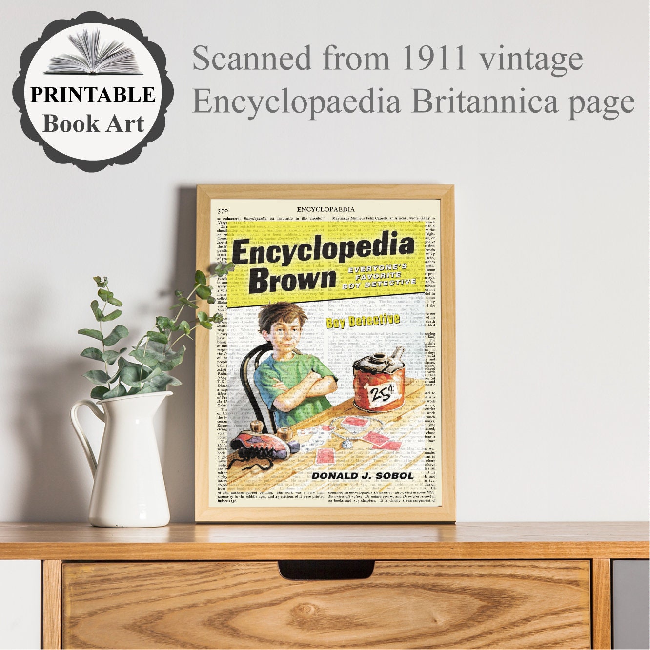Printable 'encyclopedia Brown' Book Cover Poster on | Etsy