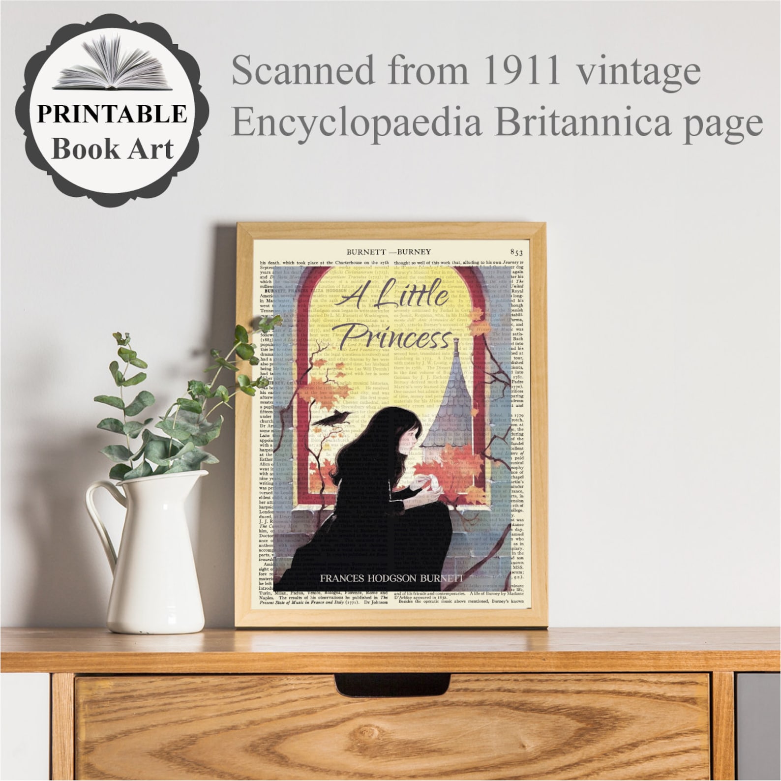 Printable 'A Little Princess' Book Cover Poster, Girls Room Prints ...