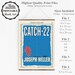 Printable Catch 22 Book Art Print Joseph Heller Book Cover - Etsy